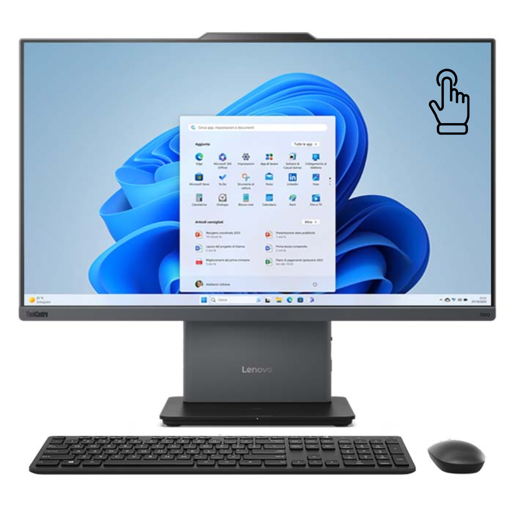 Lenovo Neo 50a-24 Gen 5 All-in-One Desktop PC – 23.8″ FHD Multi-Touch
